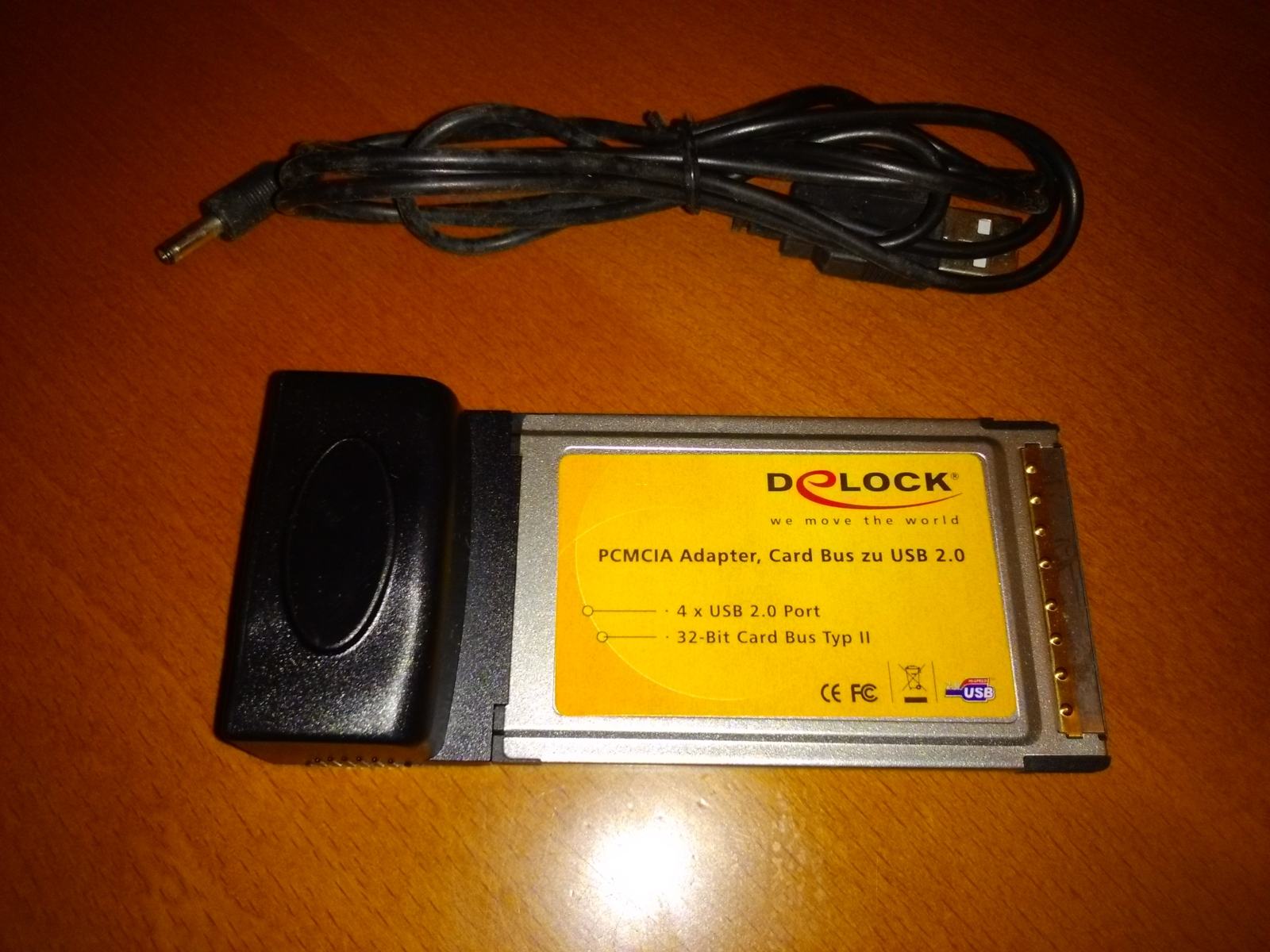 Delock PCMCIA Adapter, CardBus to 4 x USB 2.0
