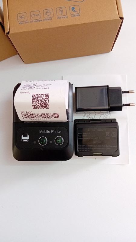 Mini prijenosni printer pisač Bluetooth pogodno za TAXI, punjač i USB