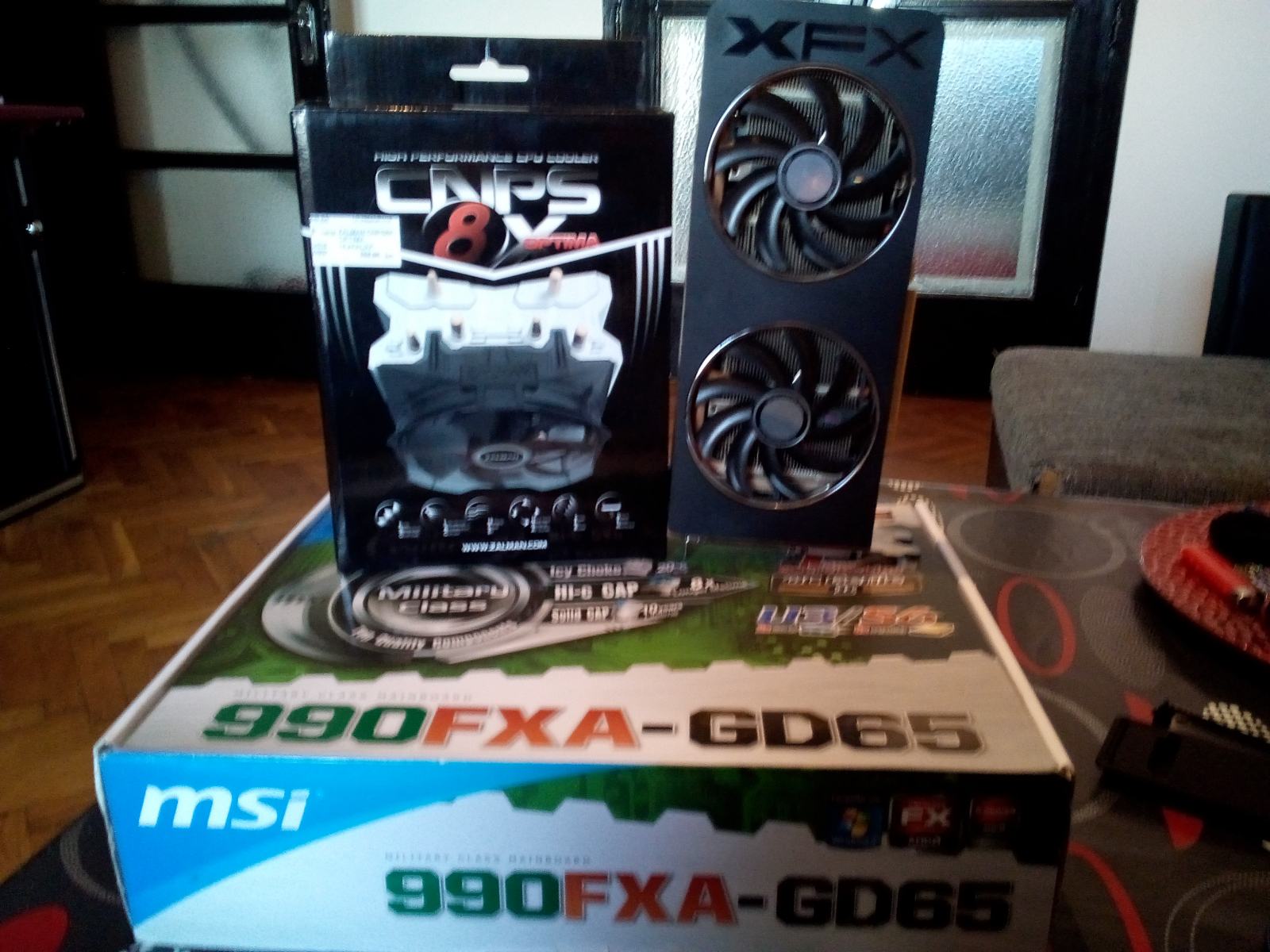 AMD FX-8350, 32GB DDR3 RAM, MSI Motherboard, Zalman cooler + extra