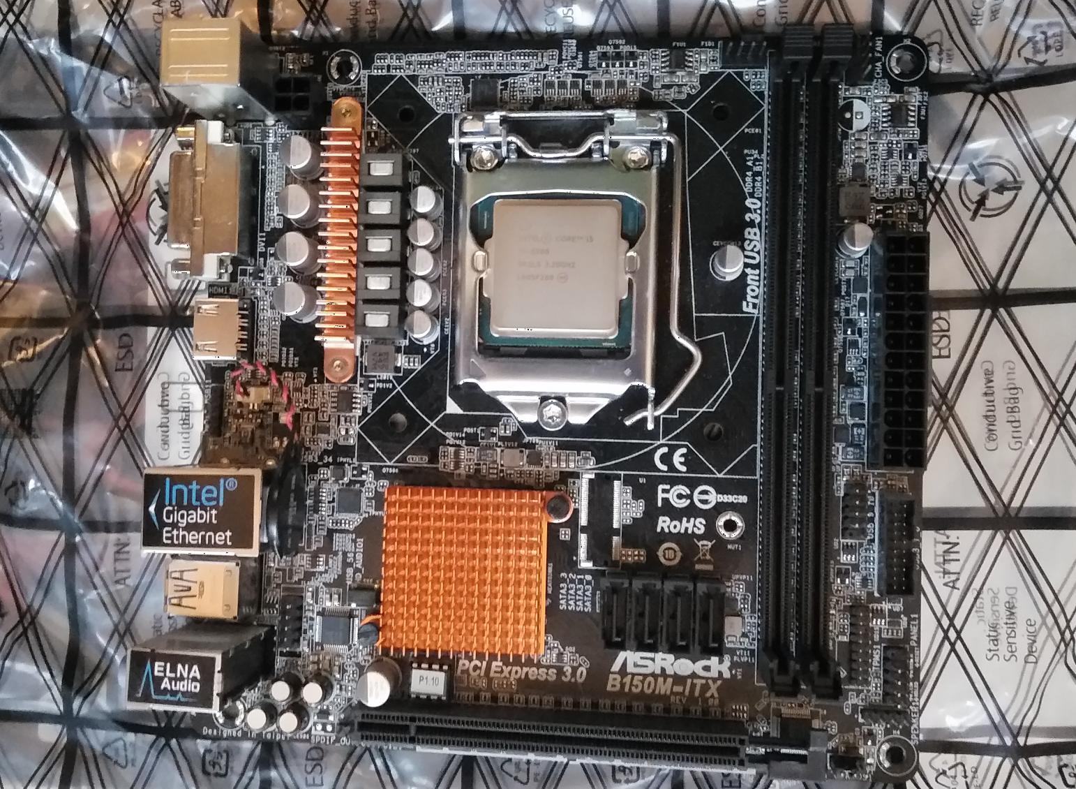 ASROCK B150M-ITX + Intel Core i5 6500