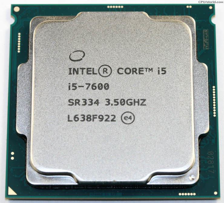 Intel® Core™ i5-7600 Processor 6M Cache, up to 4.10 GHz