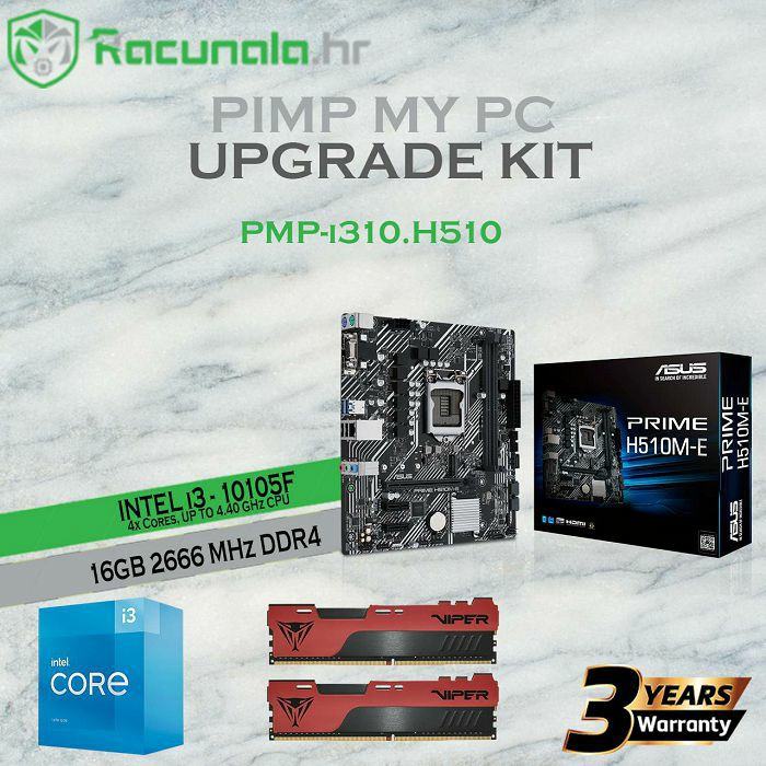 Upgrade Kit i310.H510 (Intel i3 10105F, H510M, 16GB DDR4 2666MHz)