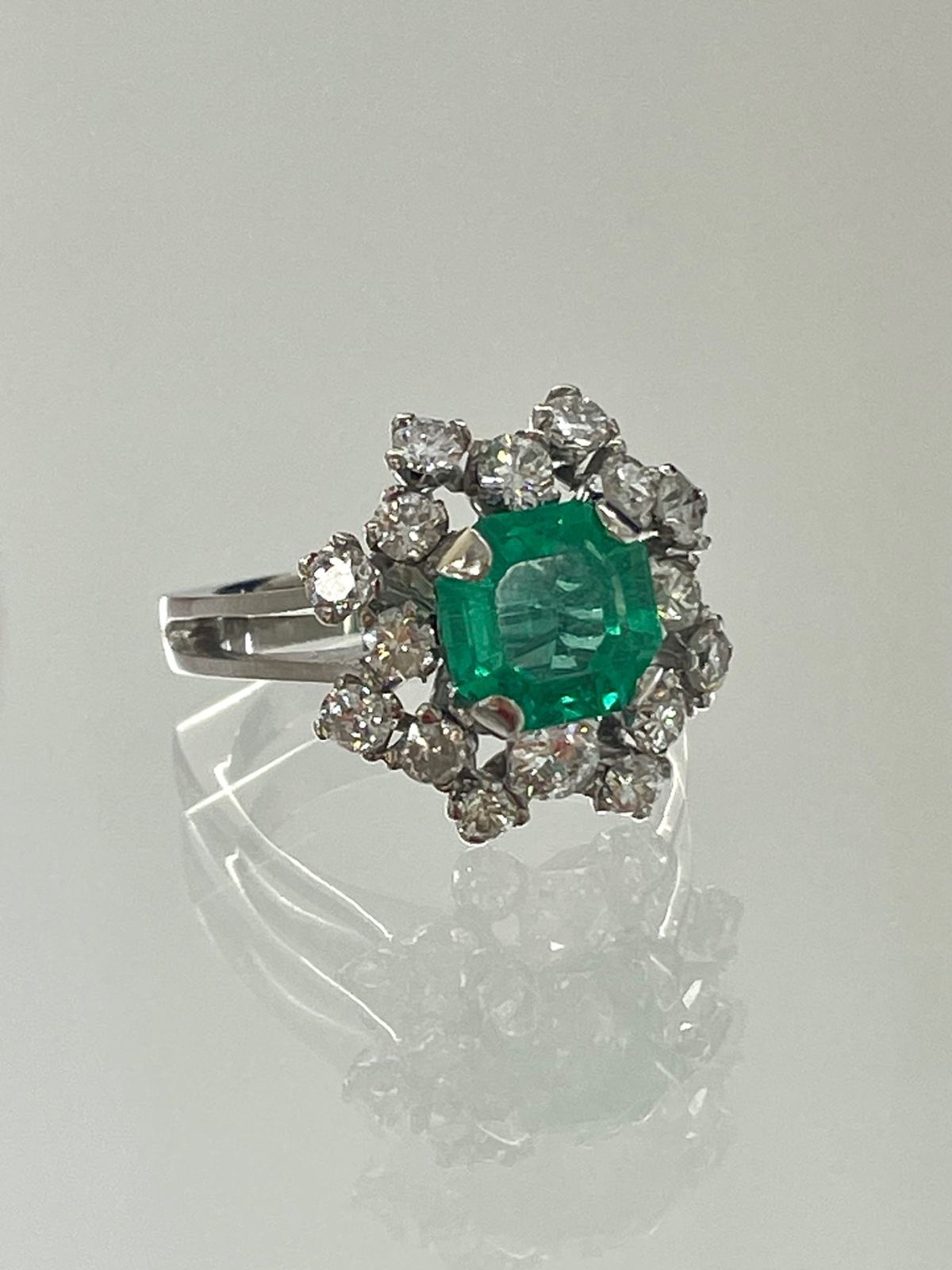 PRSTEN SMARAGD BRILJANTI