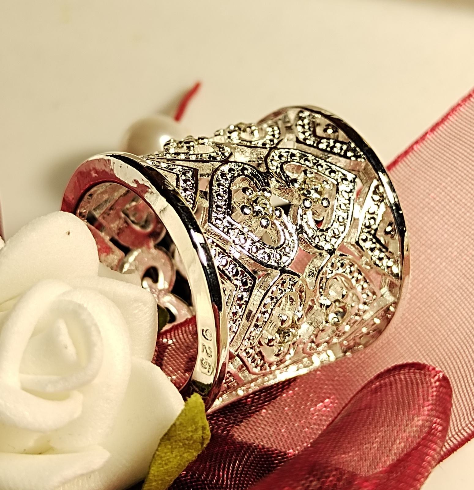 Srebrni prsten zig 925 Sterling / podesiva veličina prstena