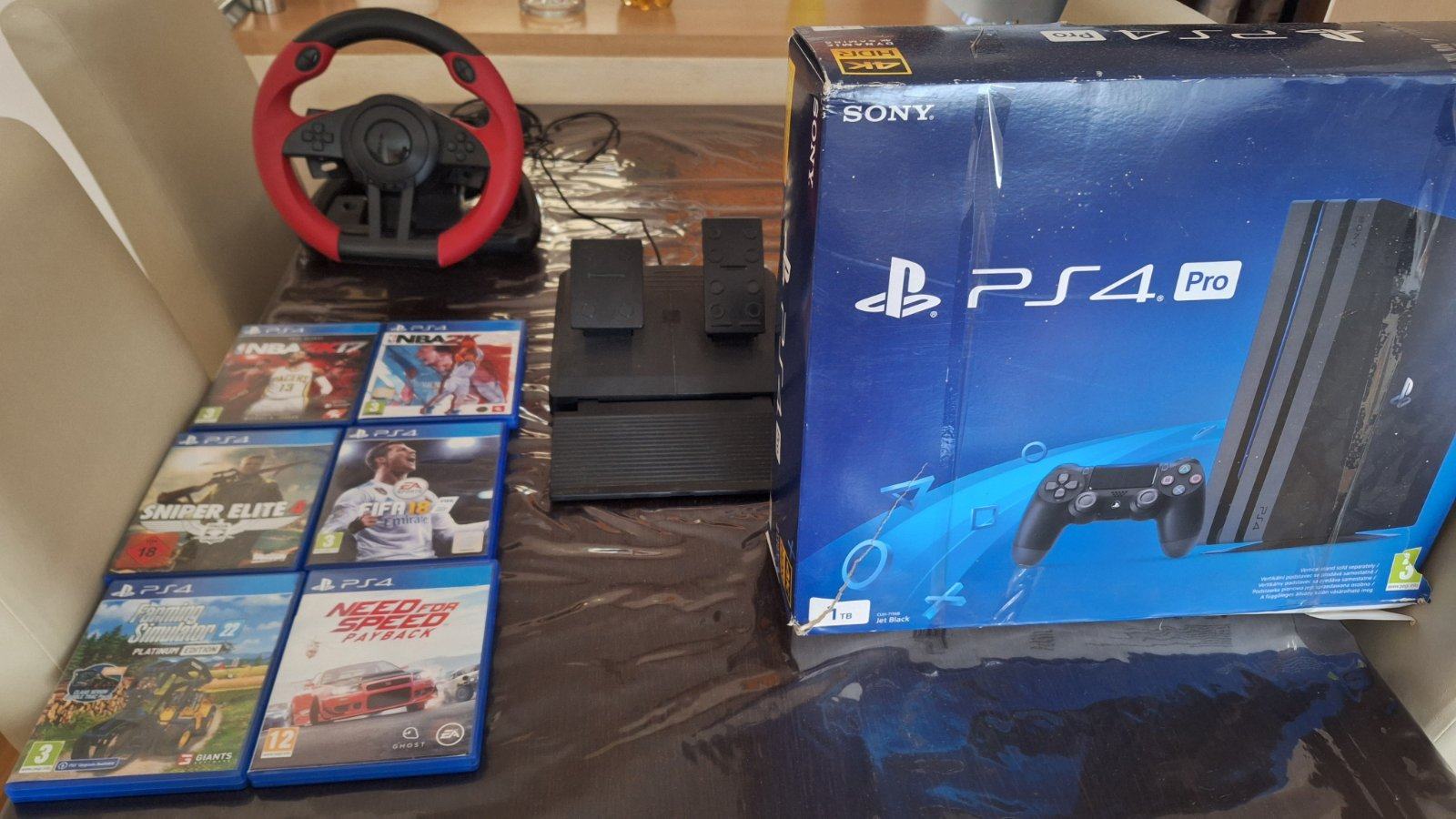 PlayStation 4 PRO 4K 1 TB s volanom i igricama