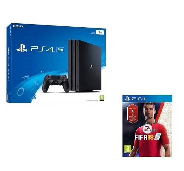 Sony Playstation 4 Pro 1TB B Chassis Black + FIFA 18 PS4