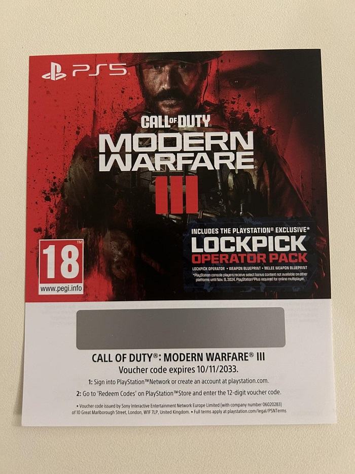 Call Of Duty: Modern Warfare 3 (COD:MW3) za Playstation 5 (PS5)