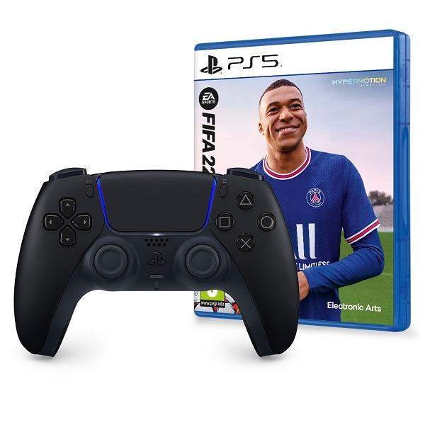 FIFA 22 PS5 + PS5 Dualsense Wireless Controller Midnight Black,novo