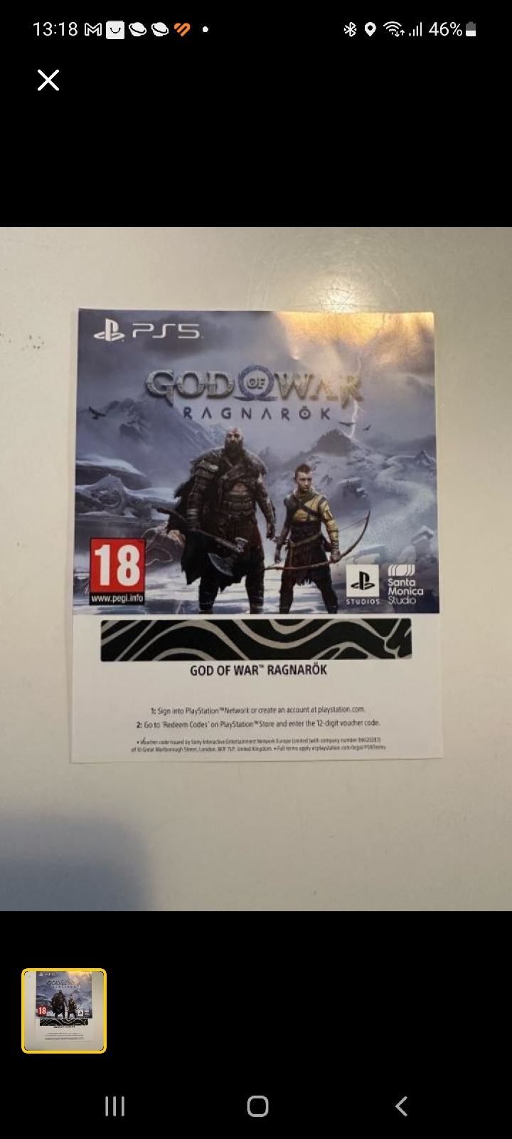 God of war ragnarok ps5 kod