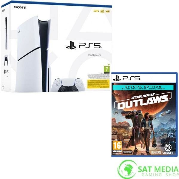 PlayStation 5 Slim D 1TB (Novi model)+Star Wars Outlaws PS5,novo,račun