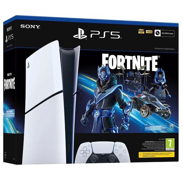 PlayStation 5 Slim Digital Edition D Chassis+Fortnite kod,novo,račun