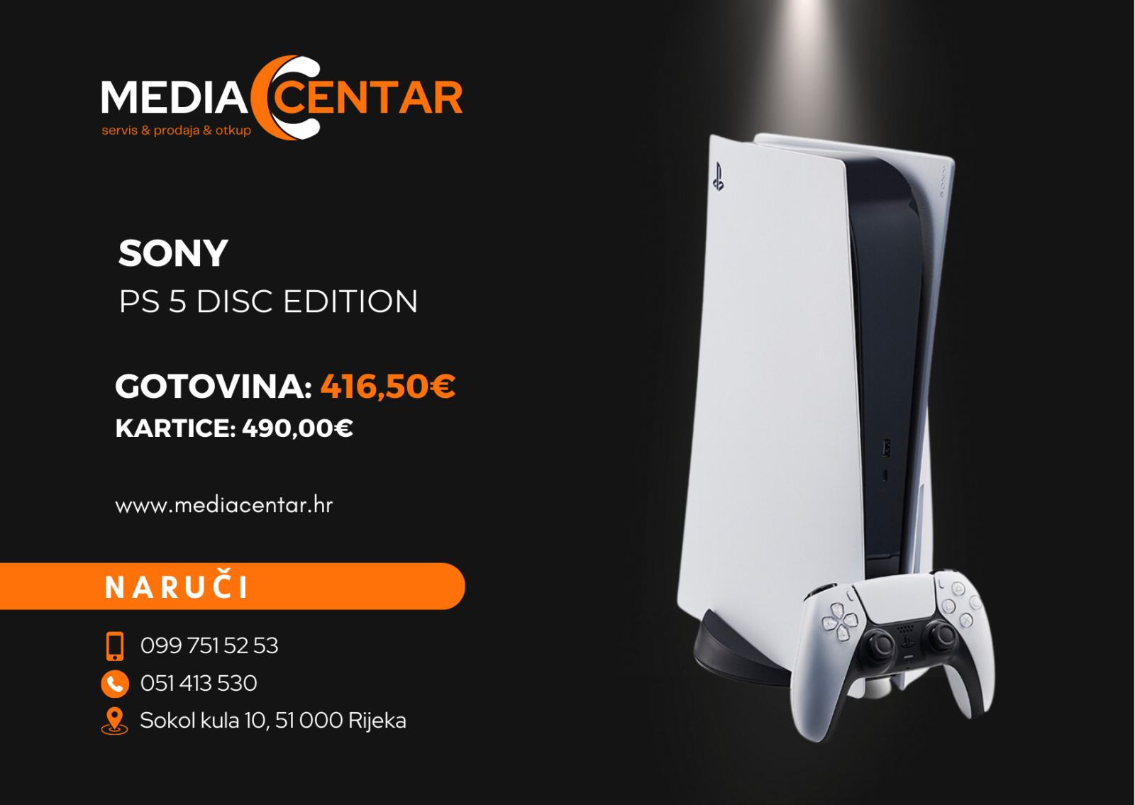 SONY Playstation 5 + Controller DISC Edition