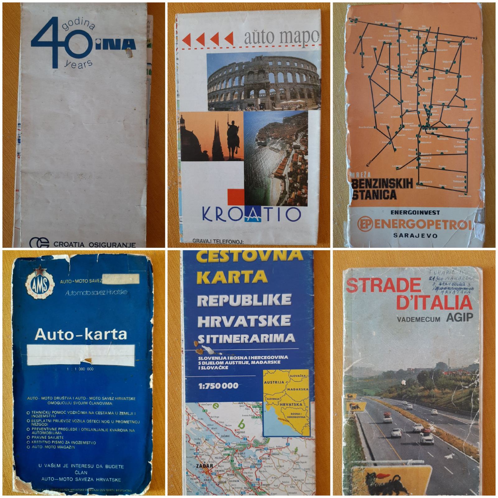 Karte - auto karta Hrvatske, Strade dItalia...