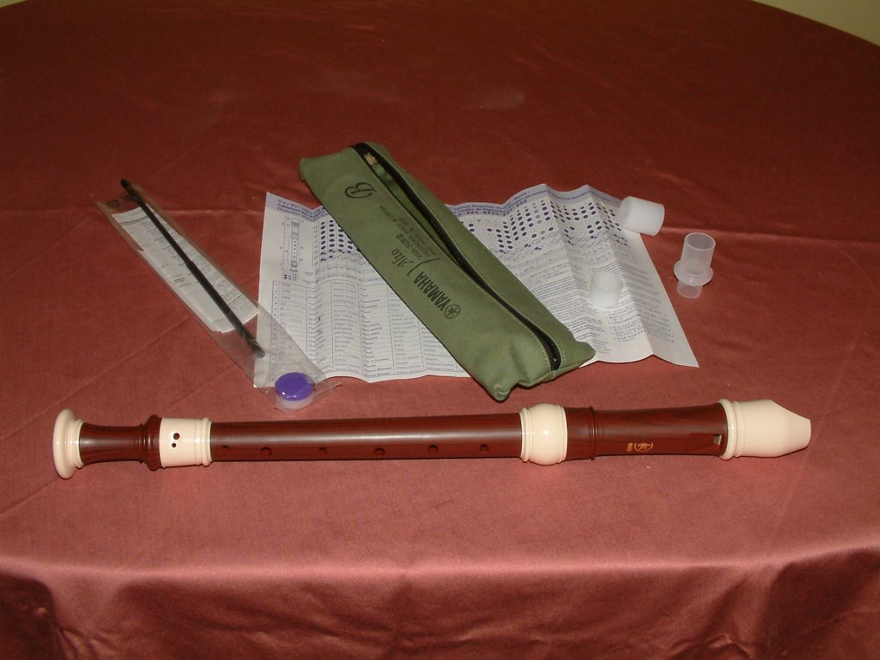 Yamaha Alt blok flauta (Baroque) fingering Nova