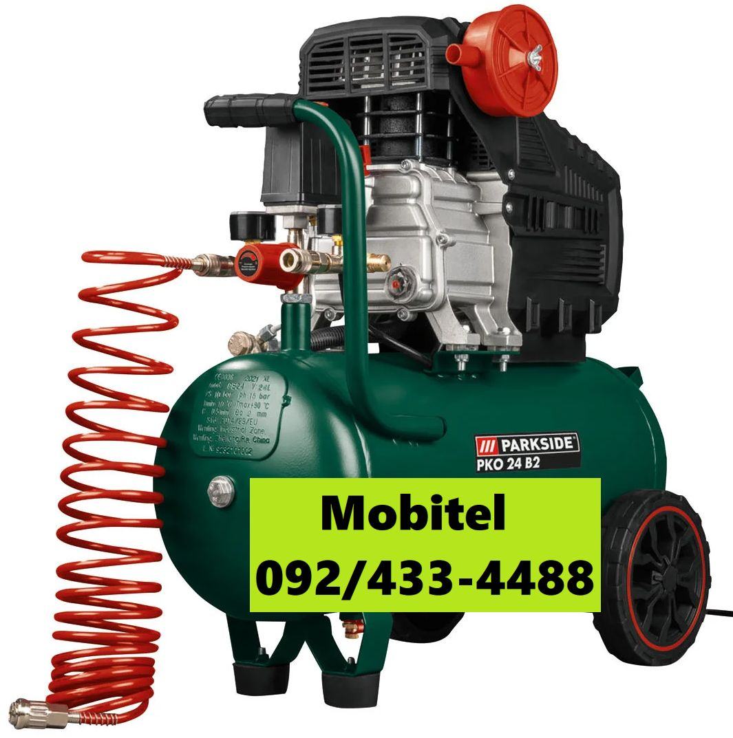 Parkside kompresor PKO 24 B2, 1800W, 24L, 10 bara, novo