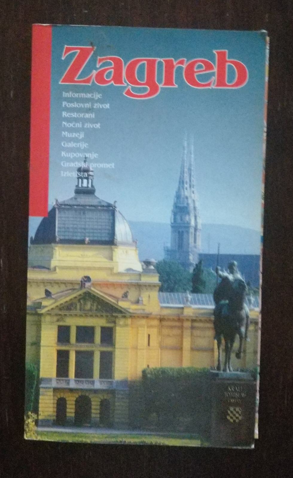 Zagreb. Plan grada / vodič. Informacije, poslovni život, restorani...