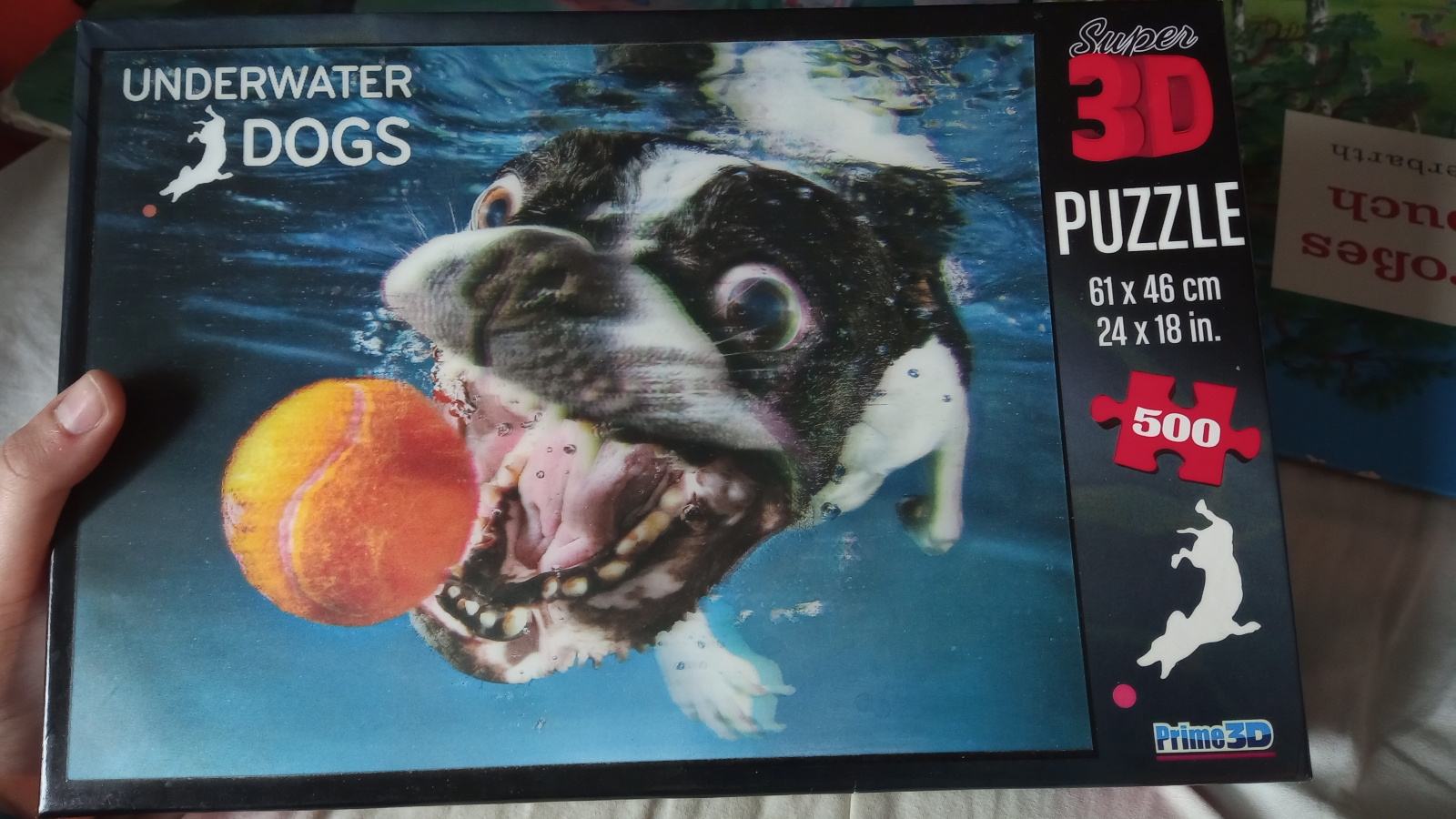 3d puzzle sa psom, underwater dogs, 500kom