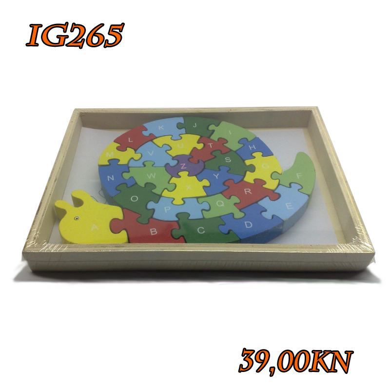 Drvene puzle puž, u kutiji - IG265