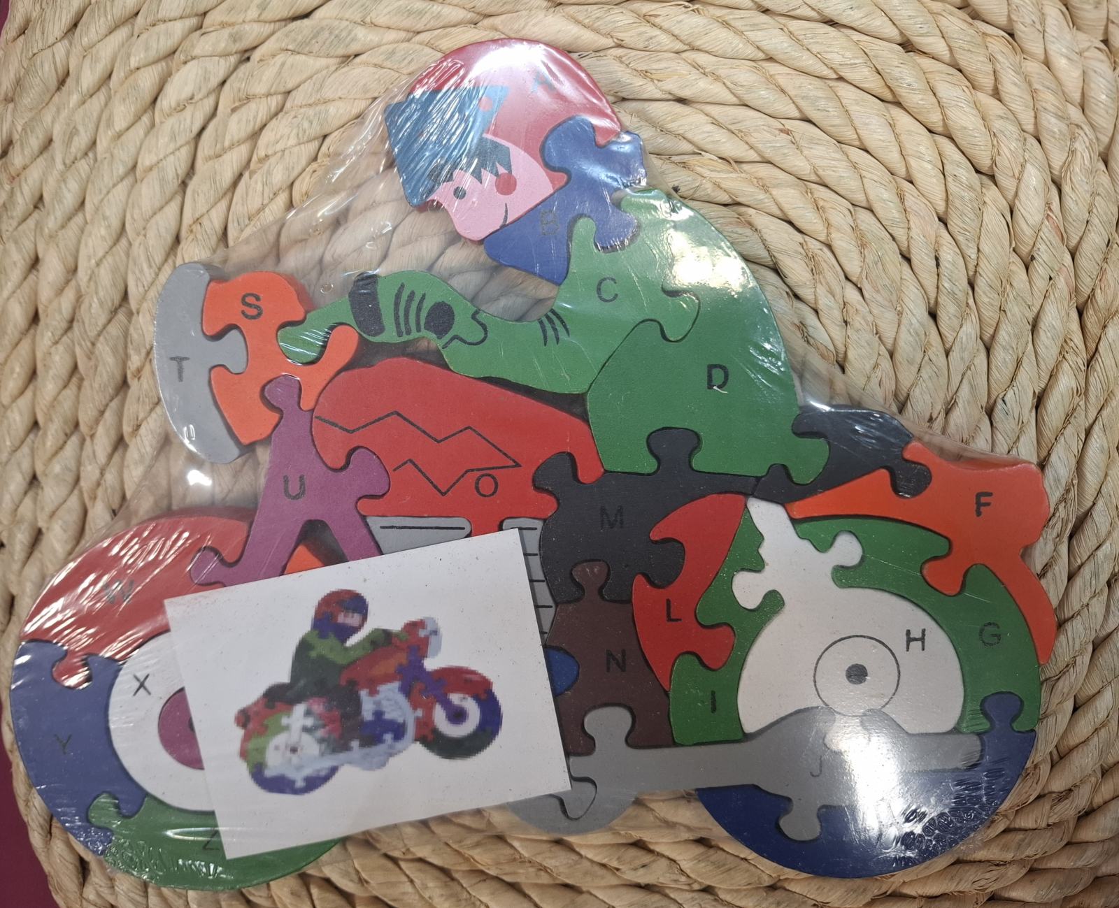 Drvene puzzle - Puzle - Pazl motor motorist motocikl