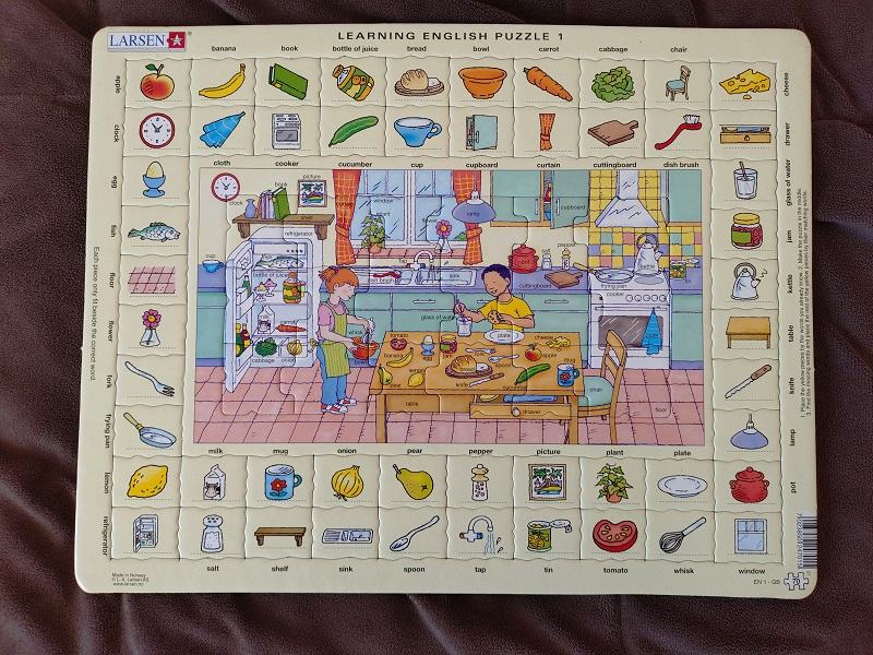 Larsen puzzle, learning english 1