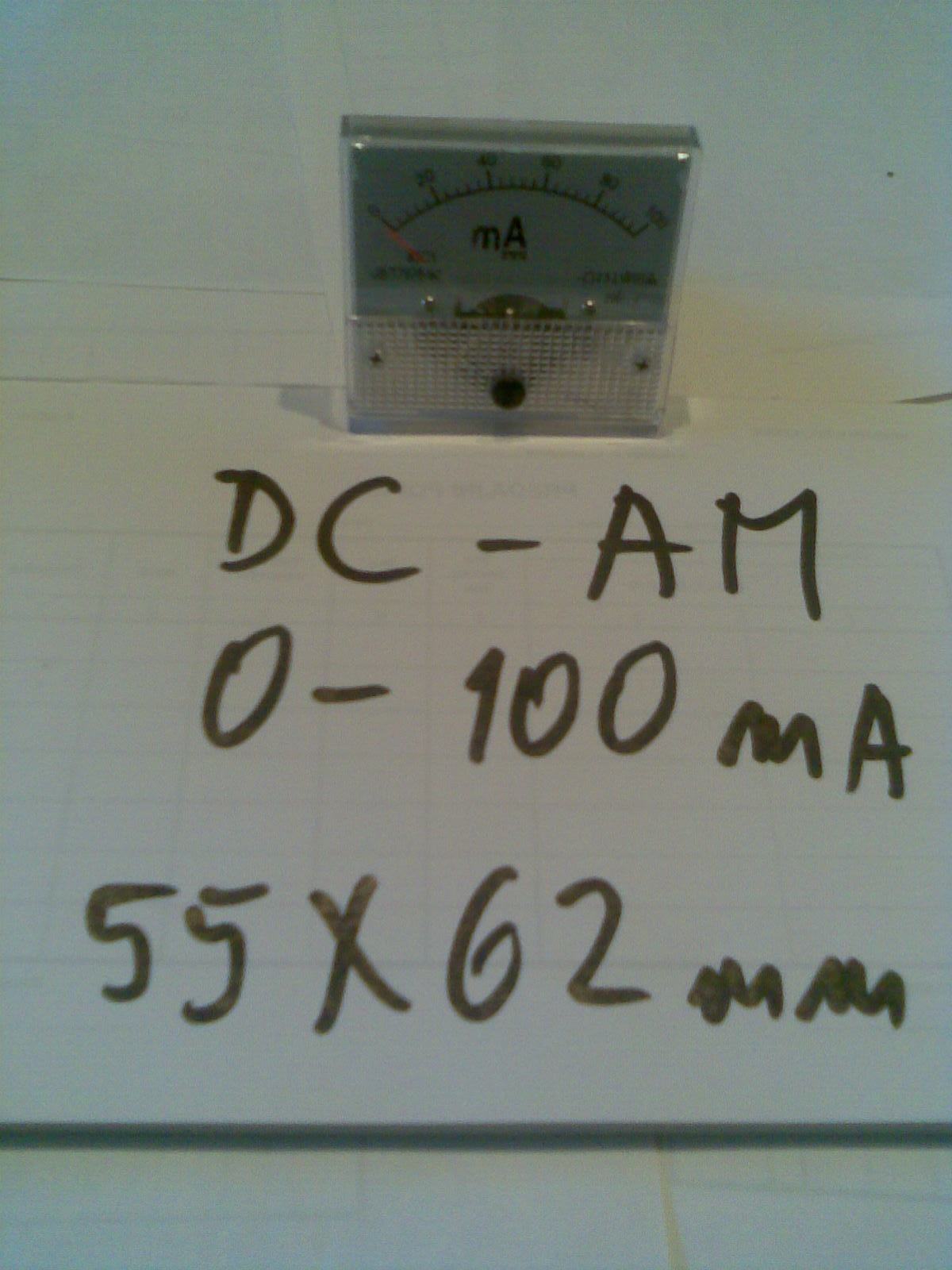 UGRADBENI ANALOGNI DC AMPER METER 0-100 mAh