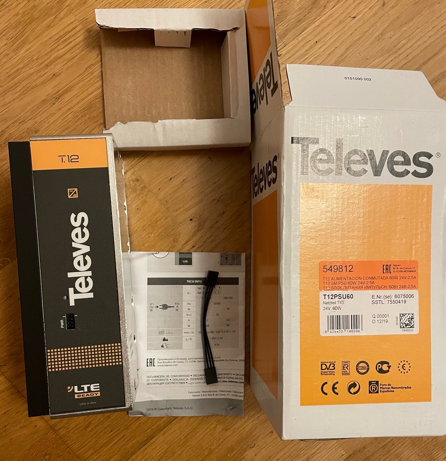 Televes T12 - 24V 2.5A 60W