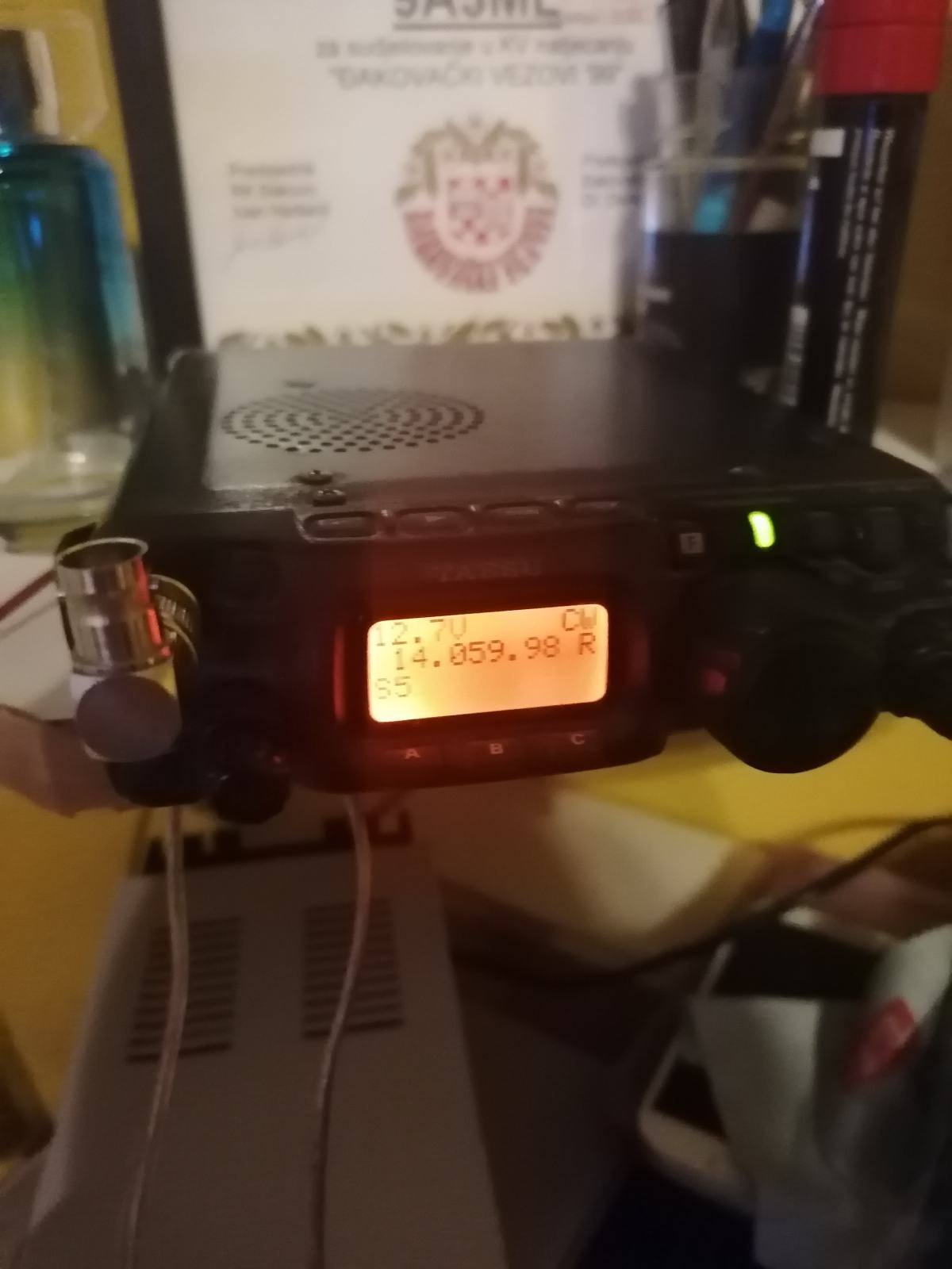 Yaesu FT 817 QRP multi band transceiver.