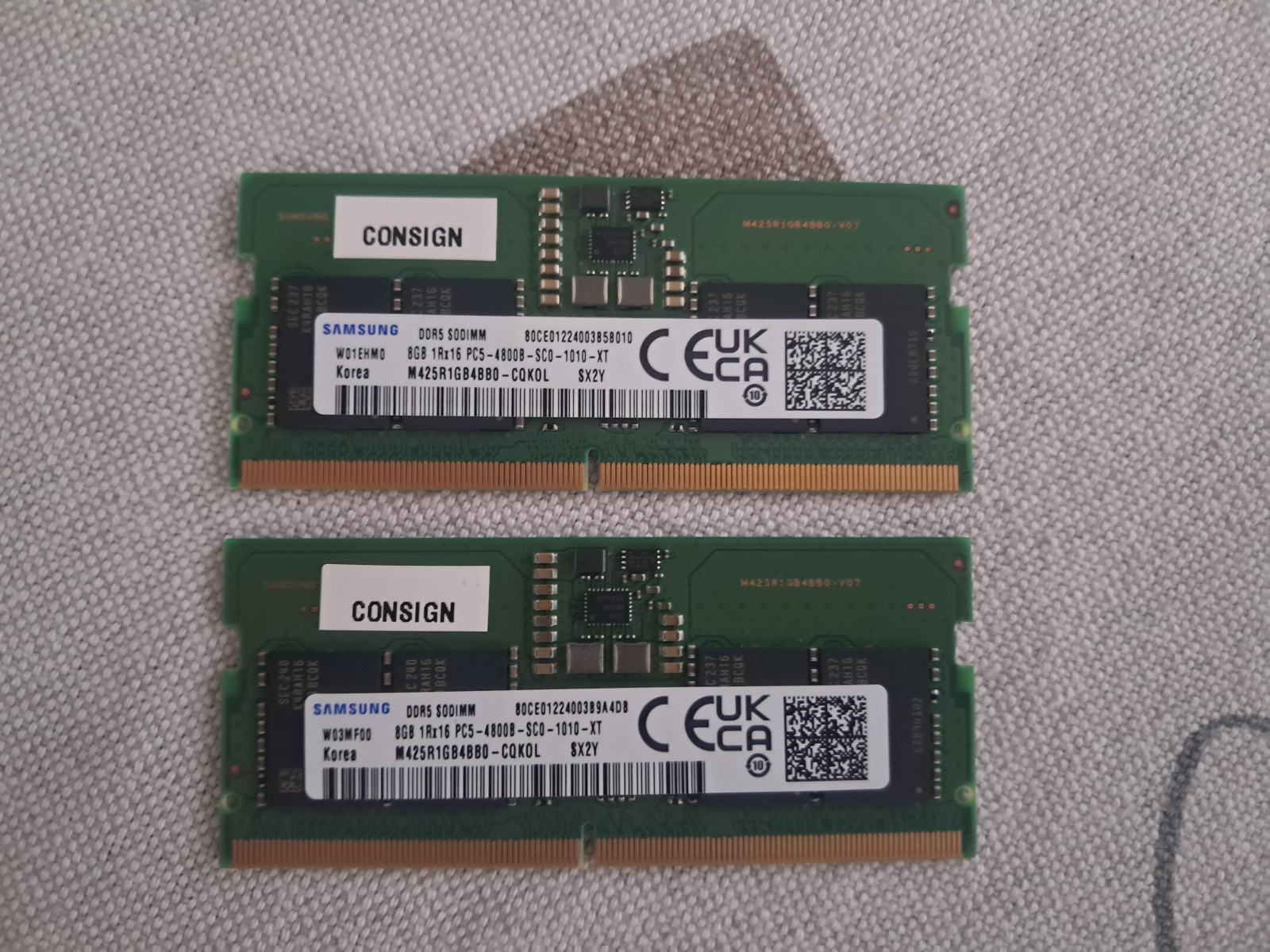 16GB (2x8GB) soDIMM DDR5-4800MHz