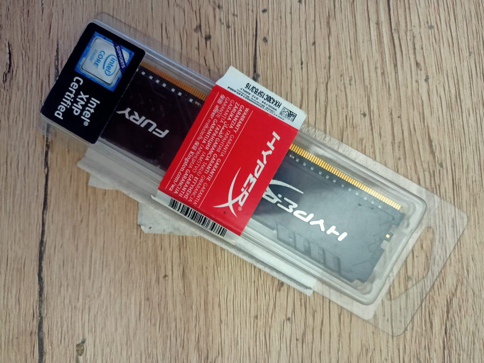 16GB DDR4 3000MHz CL15 HyperX Fury