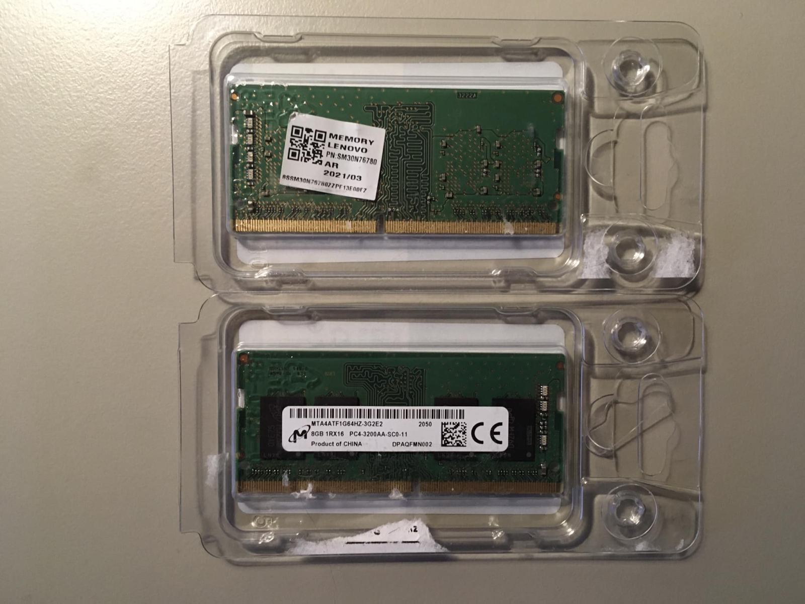16GB RAM (2 x 8GB) Micron SO-DIMM DDR4-3200