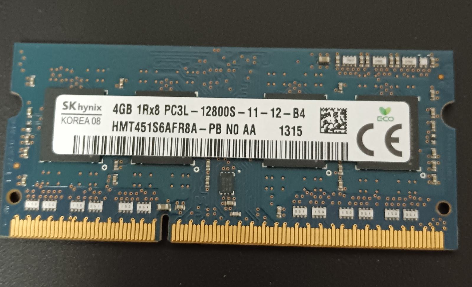 4GB 1Rx8 PCL-12800S ddr ram za laptop pc3