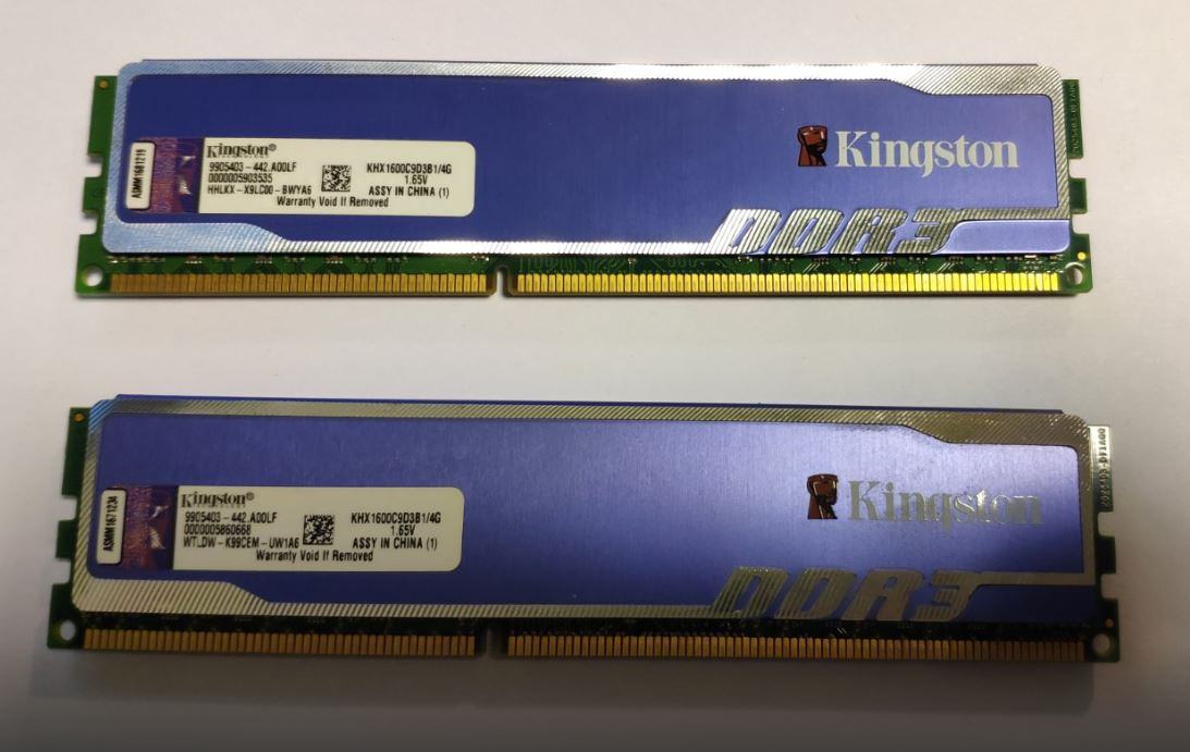 8GB (2 x 4GB) Kingston HyperX Blu DDR3 1600Mhz CL9 ram memorija