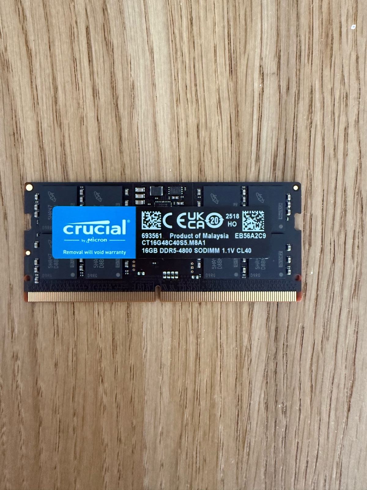 Crucial 16 GB DDR5 4800 SODIMM