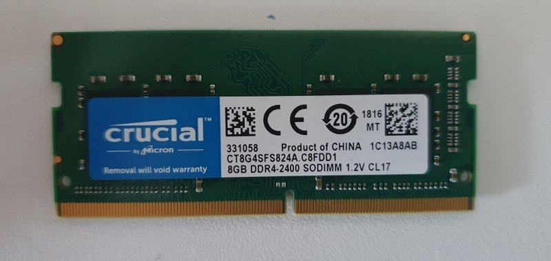 crucial 8 gb RAM ddr4 2400 sodimm 1.2v cl17