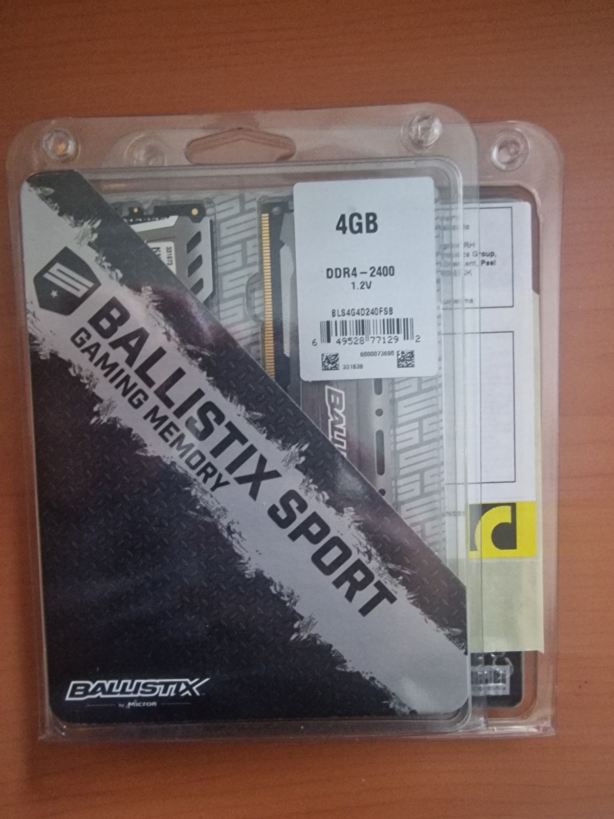 Crucial Ballistix Sport 8GB (2x4GB) DDR4, 2400 MHz