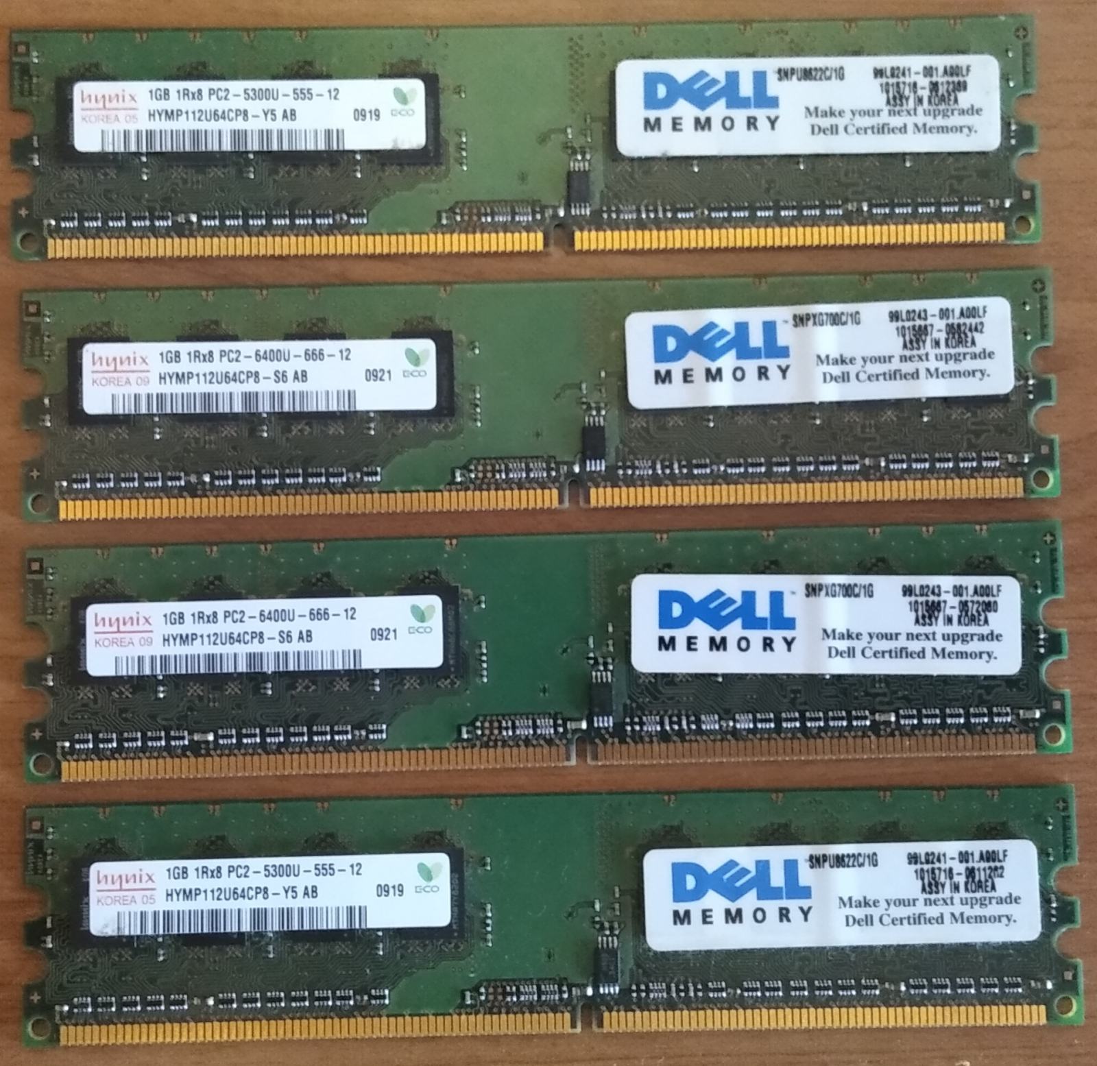 DDR2 memorije Dell, 4x1 GB