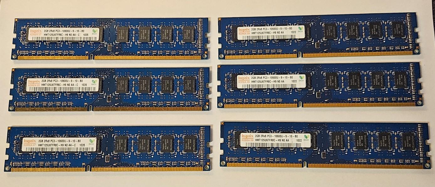 DDR3 2GB Hynix HMT125U6TFR8C-H9 N0 AA 1333MHz 2Rx8 PC3-10600 desktop