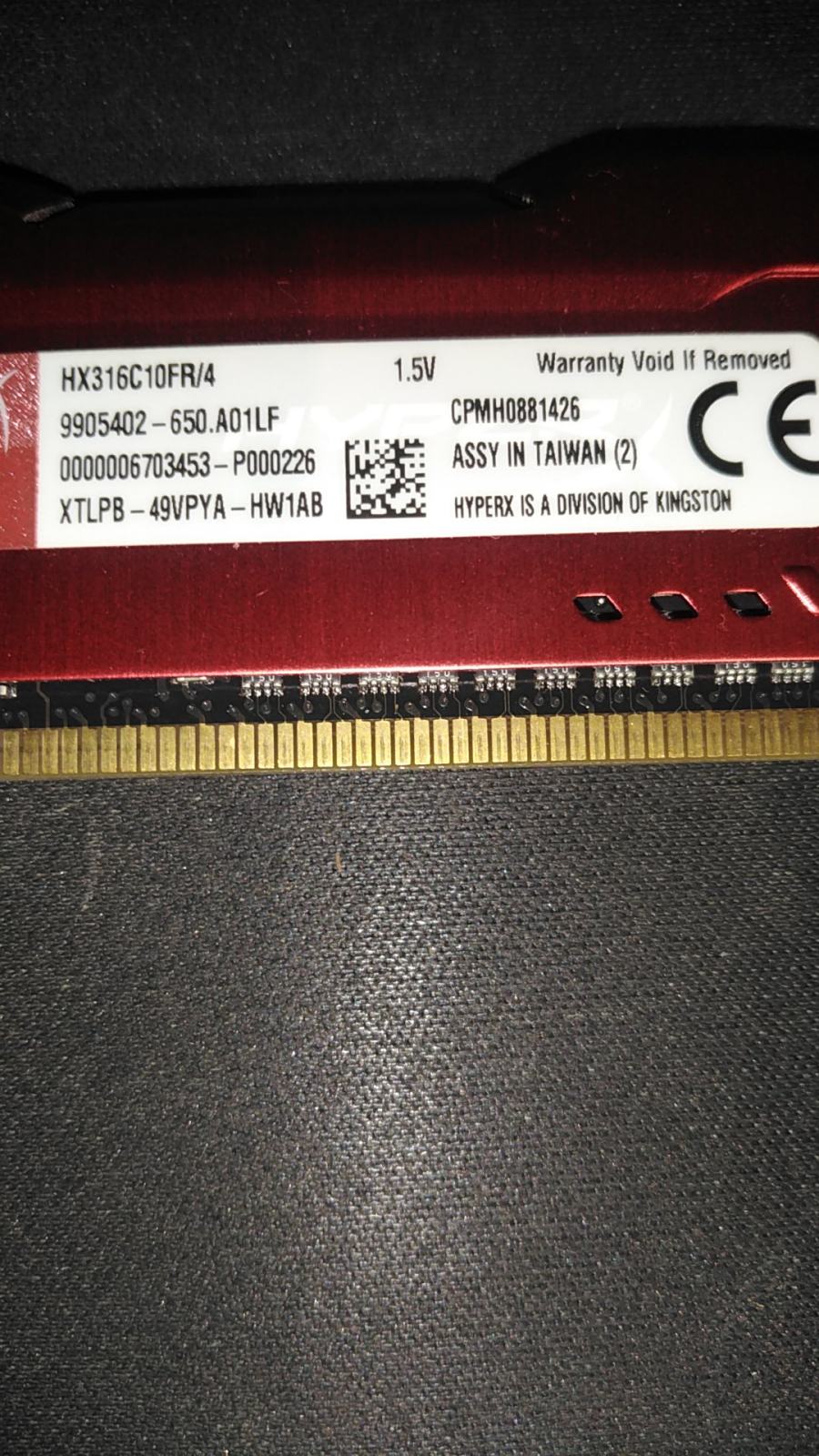 DDR3 hyperx red 4G