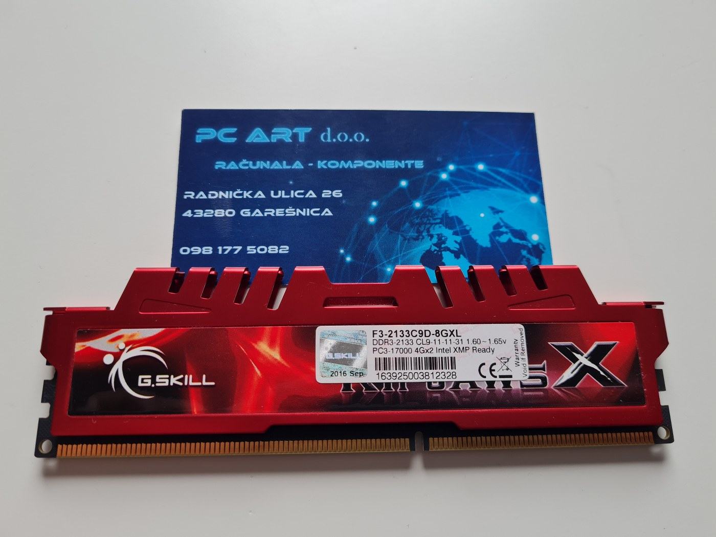 G.SKILL RIPJAWS 4GB DDR3, PC3 17300, 2133 MHz - Račun / R1 / Jamstvo