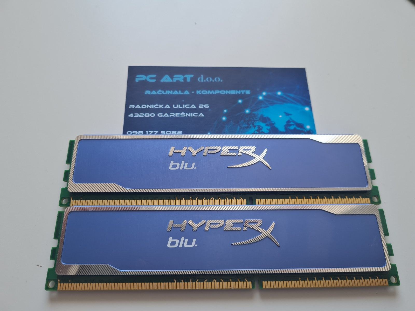 Kingston HyperX BLU 8GB (2x4GB) DDR3, PC3 12800, 1600 MHz - Račun / R1