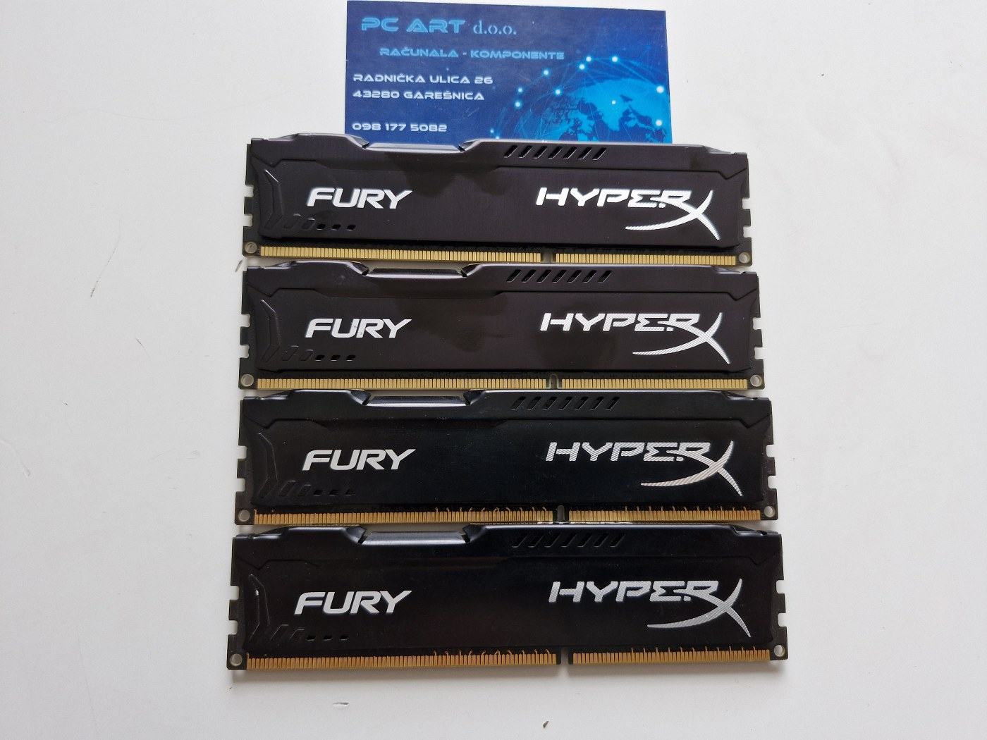 Kingston HyperX FURY 16GB (4x4GB) DDR3, PC3 14900, 1866 MHz - Račun