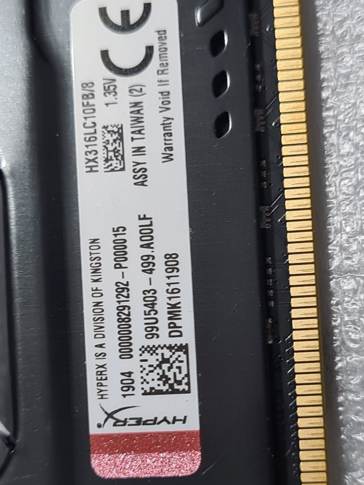 Kingston hyperx fury ddr3 8gb 1600mhz crni