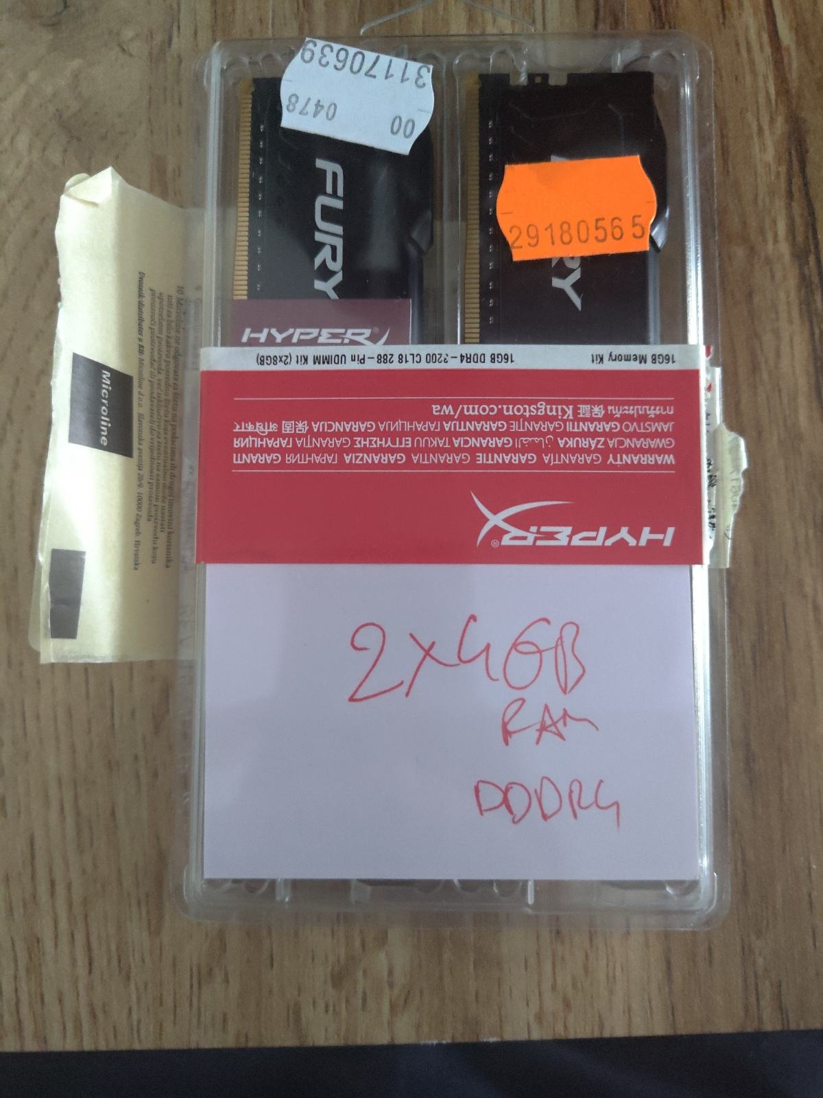 Kingston HyperX Fury DDR4 8GB (2×4GB) 2133MHz