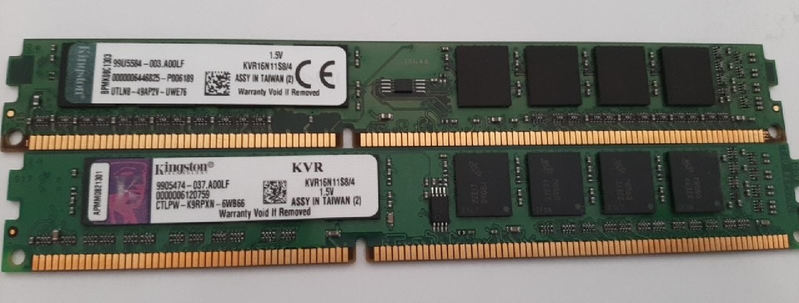 KINGSTON kvr16n11s8/4 DDR3 8GB 1600MHZ 2X4GB