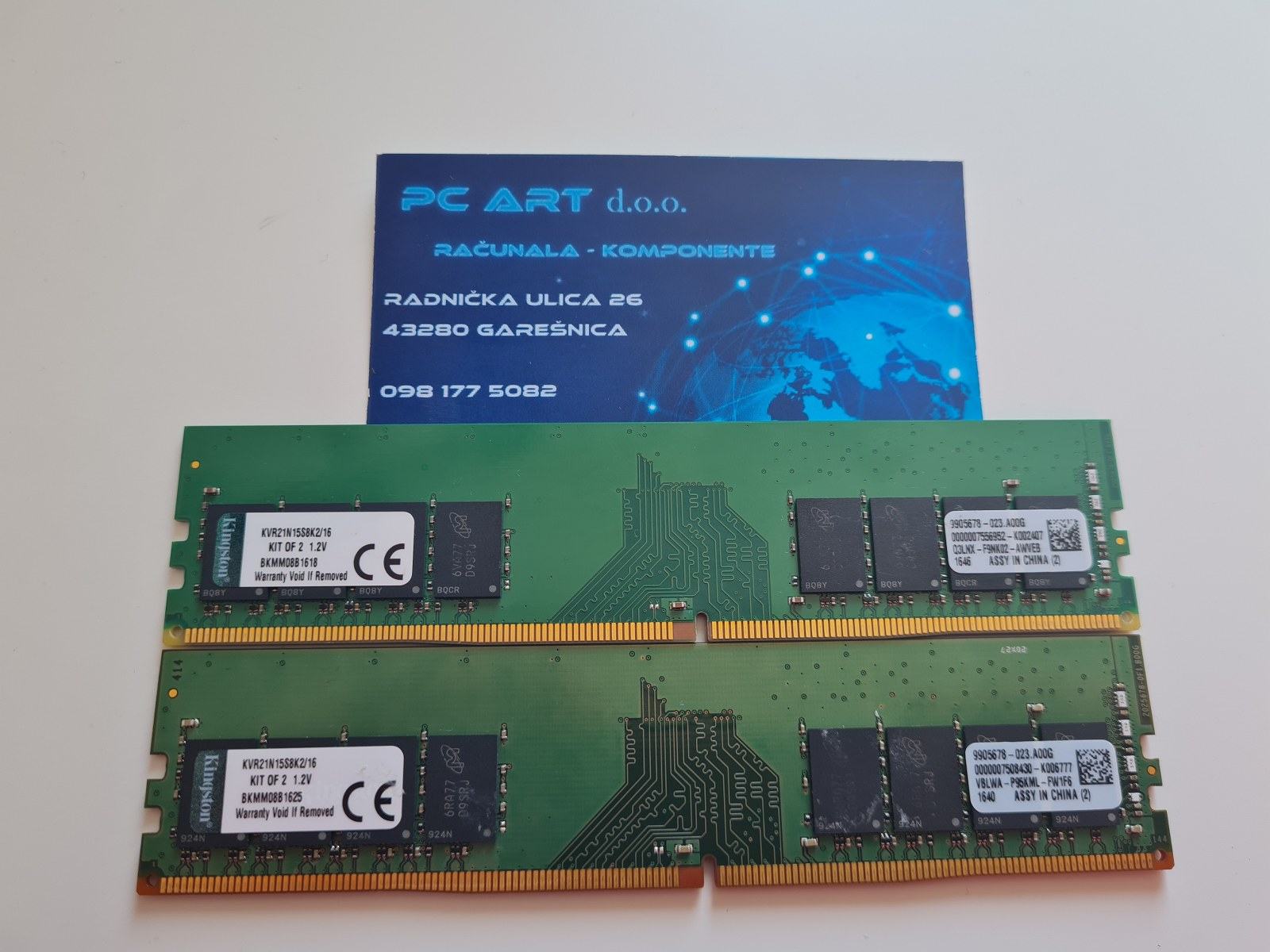 Kingston KVR21N15 S8K2/16 16GB (2 x 8GB) DDR4, PC4, 2133 MHz - Račun
