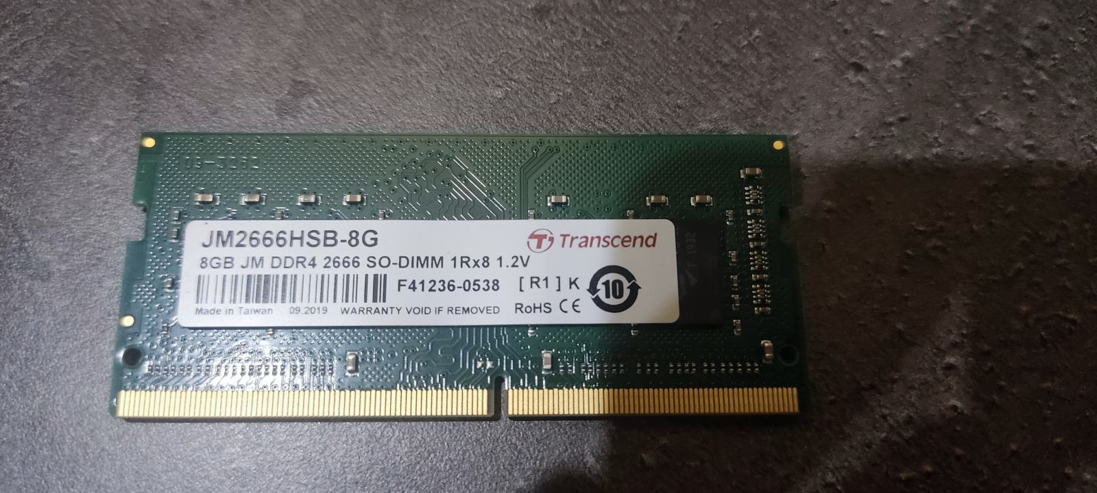 Memorija za laptop Transcend 8GB SO-DIMM DDR4 2666