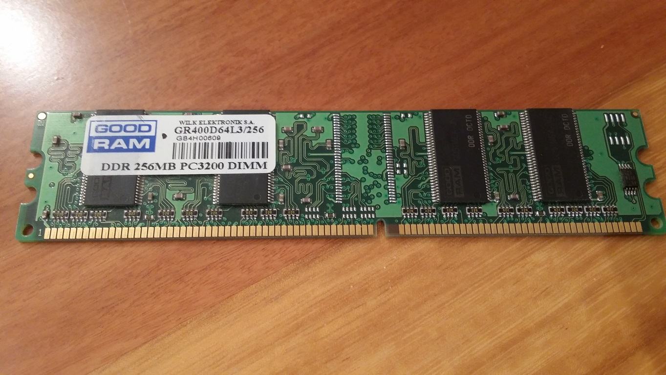 RAM GOOD RAM DDR 256 MB PC 3200 DIMM