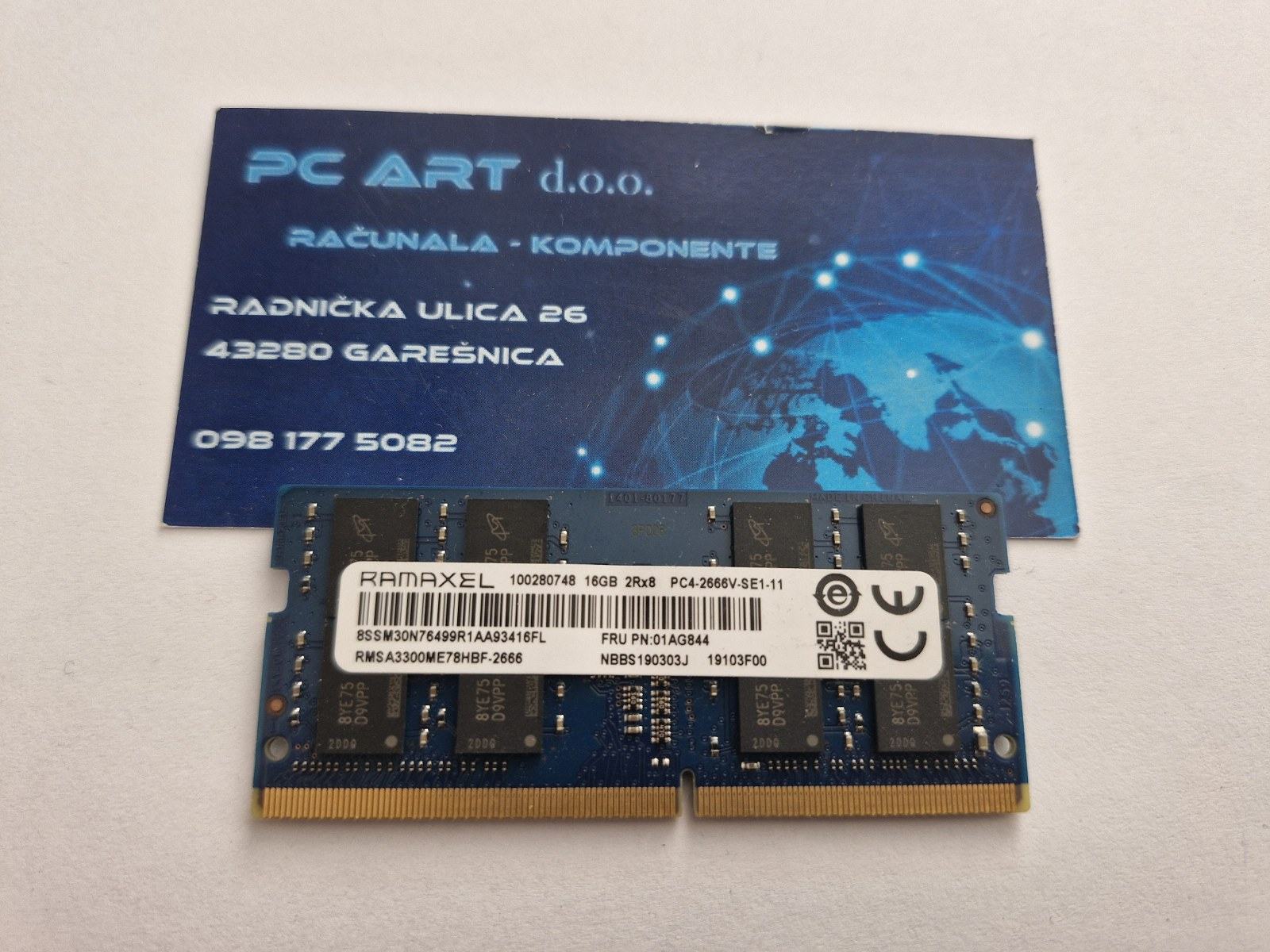 Ramaxel 16GB DDR4, PC4, 2666 MHz, SODIMM, Račun / R1 / Jamstvo