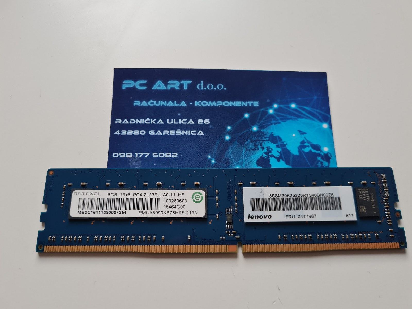 Ramaxel 8GB (1 x 8GB) DDR4, PC4, 2133 MHz - Račun / R1 / Jamstvo