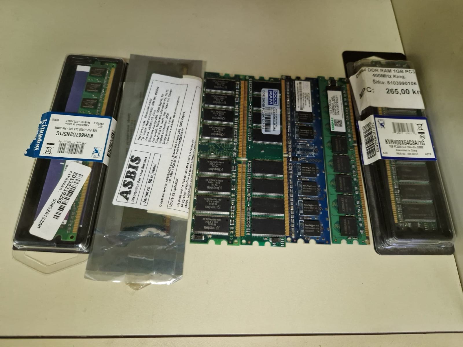 Razne DDR module ispravne, vrlo povoljno